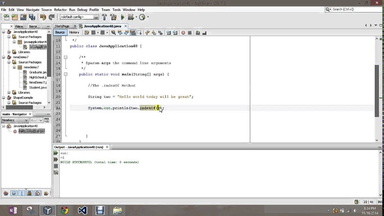 String Class Java   indexOf