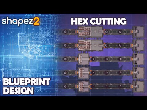 Shapez 2 Blueprint - Hexagonal Cutter and Destroyer