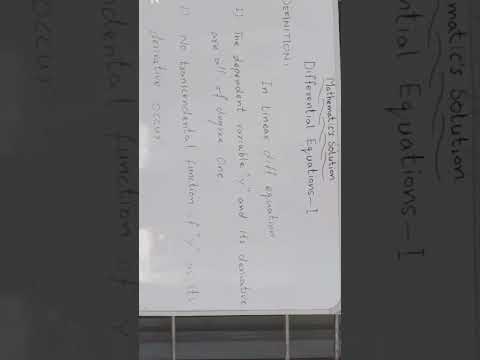 linear differential equation definition