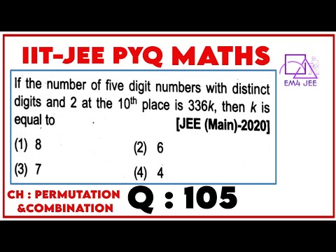 If the number of five digit numbers with distinct digits and 2 at the 10th place is 336k, then k is