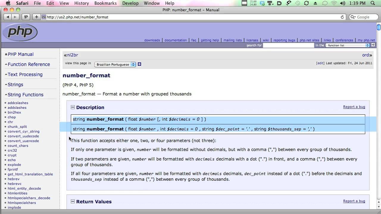 Using the PHP Manual