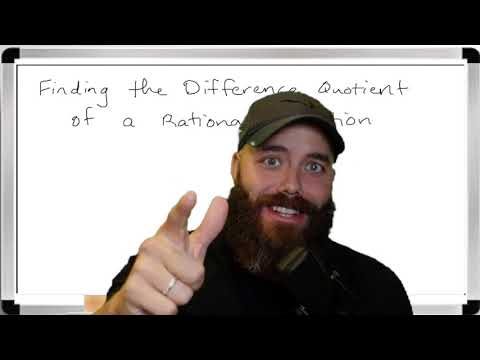 Difference Quotient (Rational Function)