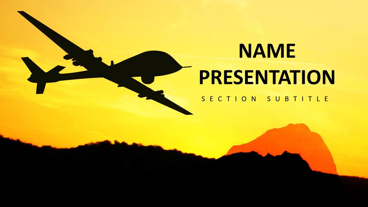Military Drone Warfare Presentation: Download PowerPoint & Keynote Templates