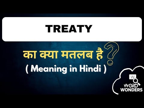 Treaty meaning in hindi | Treaty ka Hindi me Matlab | Word Meaning I Word Wonders