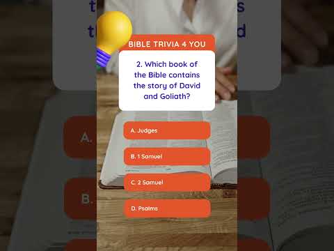 Which book of the Bible has the story of David and Goliath? #BibleTrivia4You #BibleTriviaForYou