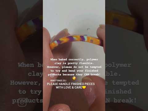 Perfectly baked clay! #claytips #claytechniques #clayearrings