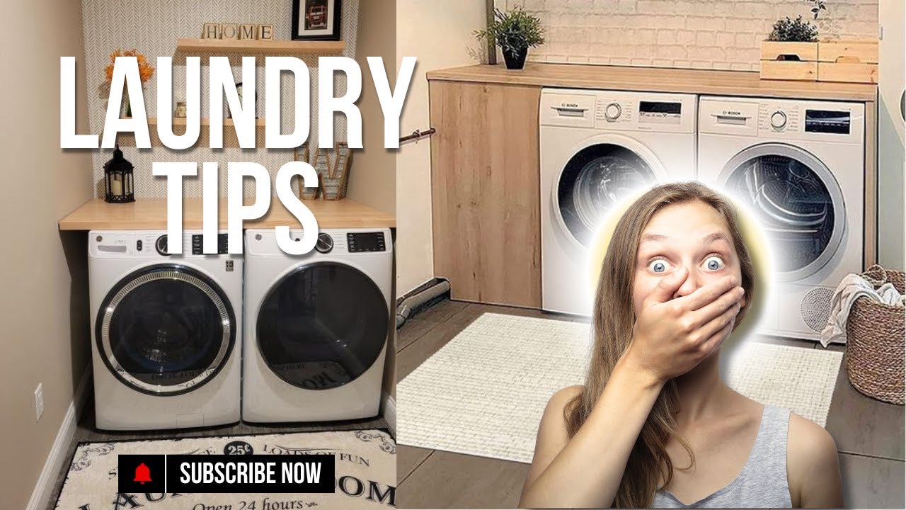 SMALL LAUNDRY ROOM IDEAS WITH STACKABLE WASHER & DRYER | LAUNDRY ROOM & MUDROOM COMBO IDEAS