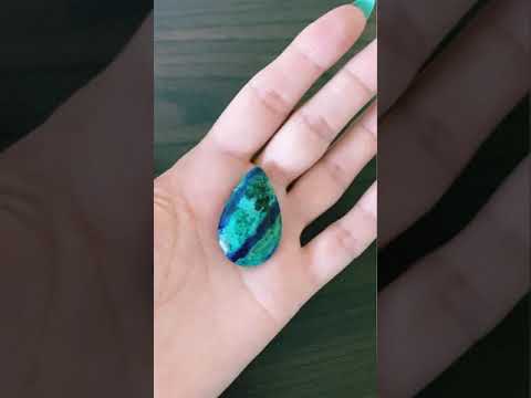 Azurite Malachite wire wrapped necklace