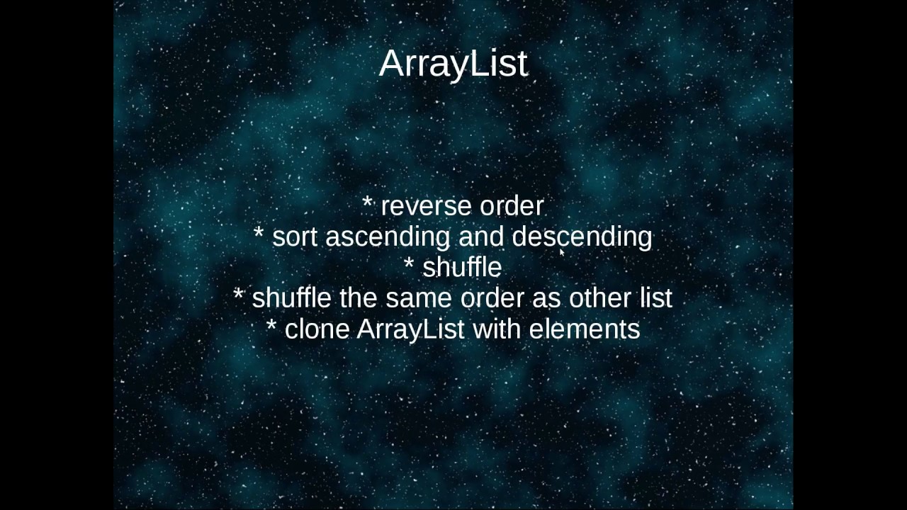 java 8 arraylist reverse sort shuffle