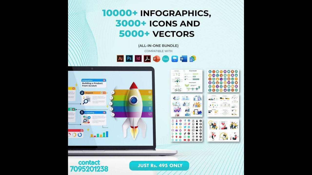 U N L I M I T E D Infographics, Icons, Vectors, PowerPoint slides | Suraj Varma | Limited Offer