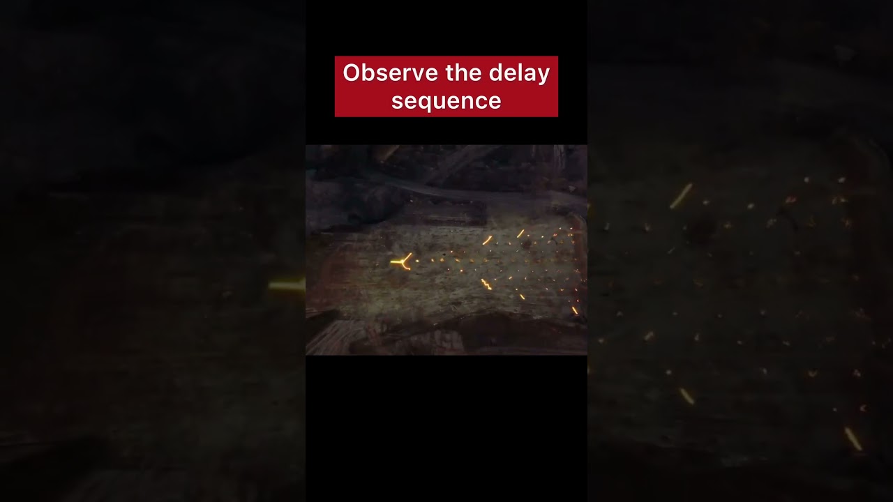 Surface detonator blasting aerial view