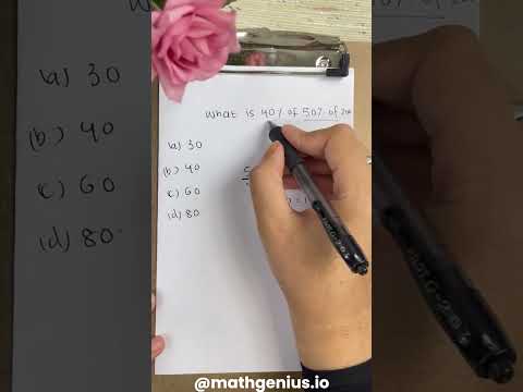 Can you find 40% of 50% of x? | Learn maths with me