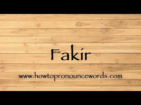 How To Pronounce Fakir ? How To say Fakir New Video