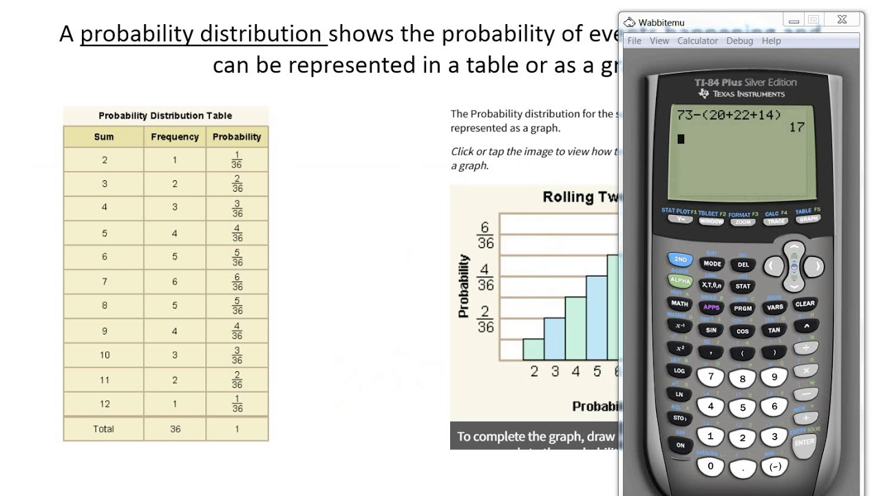 Algebra 2 Introduction to Probability Distributions