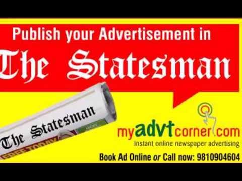 The Statesman Newspaper Advertising Rates, Tariff, Rate Card Online and Packages