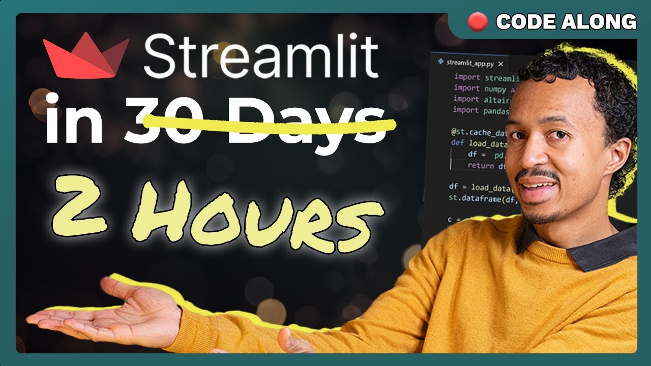 Learn Streamlit from Scratch - Live Coding the 30 Day Challenge
