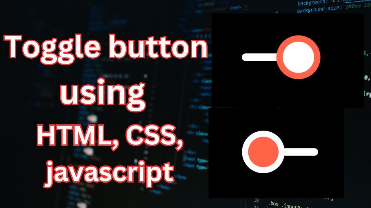How to Create animated toggle button using html, css and javascript