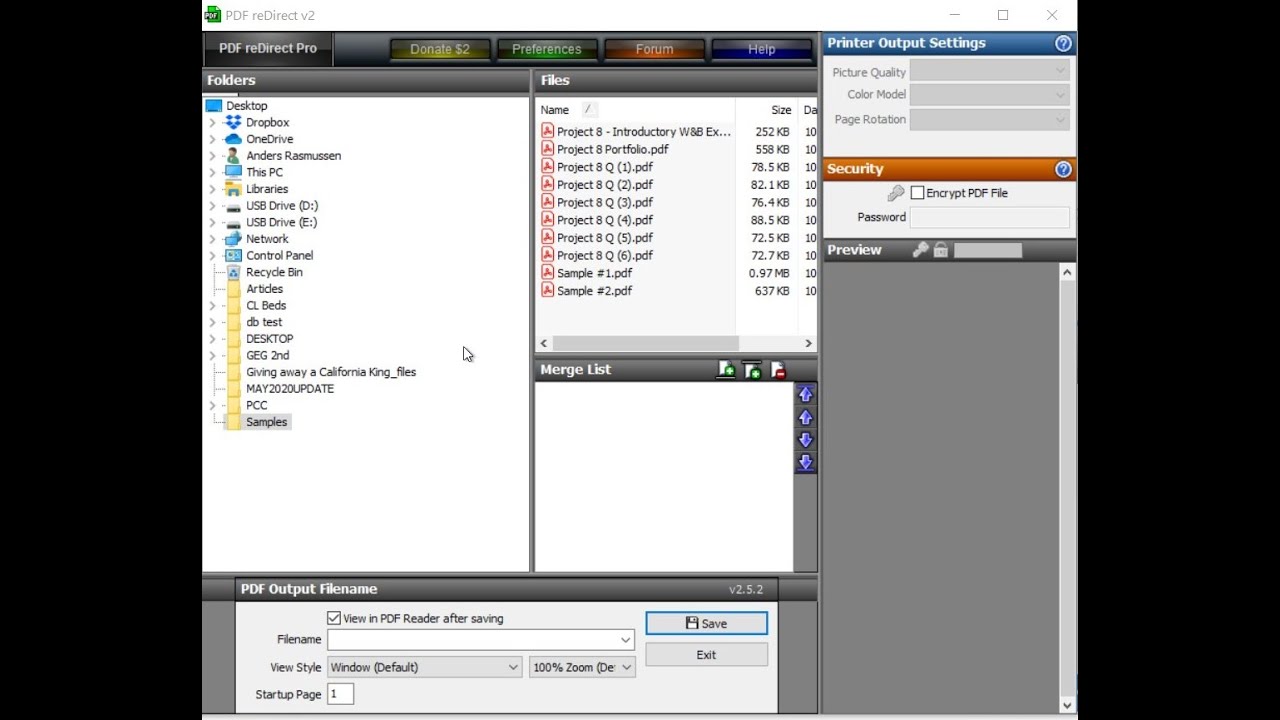 PDF reDirect: Print &  Merge multiple PDFs  - Multiple copies of same form fill-in