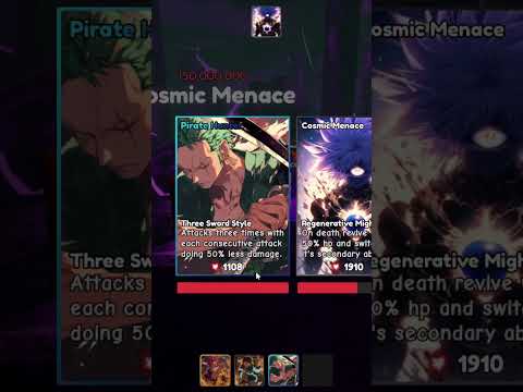 Beating Cosmic Menace in Anime Card Battle