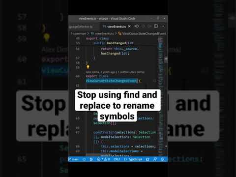 Stop using find and replace to rename your symbols!
