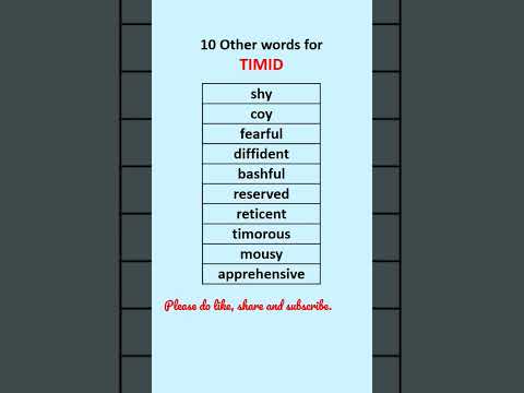 10 Other Words for Timid #shorts #shortsfeed #ytshorts