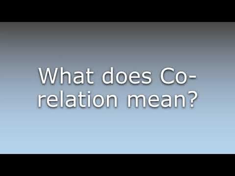 What does Co-relation mean?