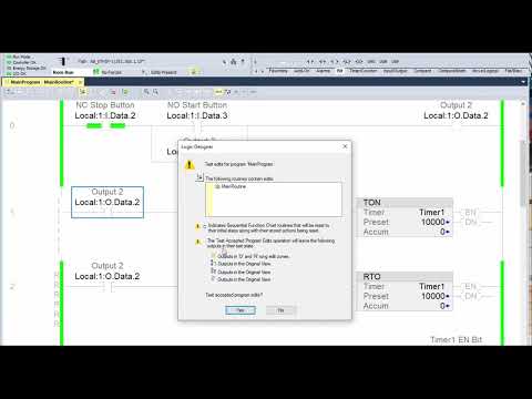Studio 5000 PLC Programming (Online Rung Edits)