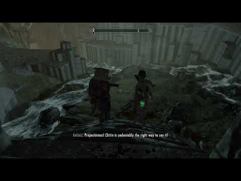 Remiel and Xelzaz discussing how to pronounce "Chitin"