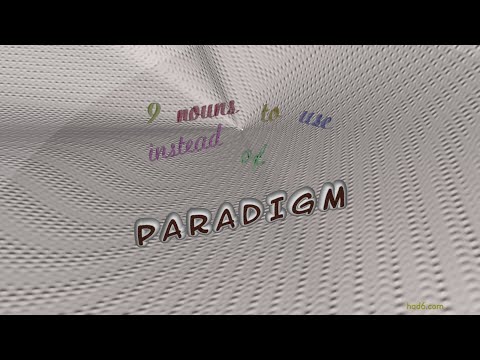 paradigm - 9 nouns meaning paradigm (sentence examples)