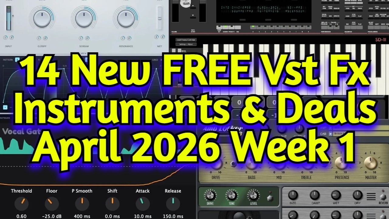 14 Best New FREE Effect Plugins, Vst Instruments, Samples & Plugin Deals - APRIL 2026 Week 1