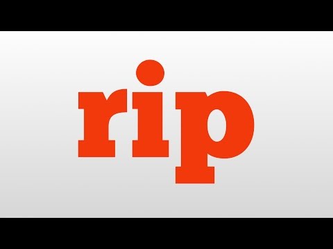 rip meaning and pronunciation