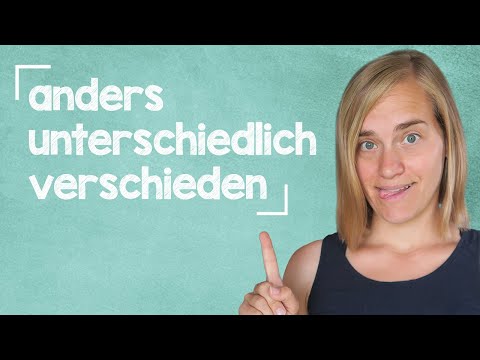 German Lesson (77) - anders ∙ verschieden ∙ unterschiedlich - B1/B2