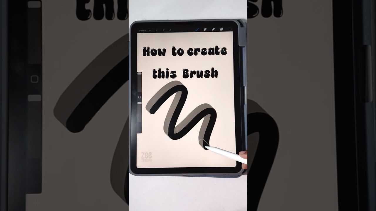 How to create custom brushes in #procreate #art #shorts #digitalart #tutorial #viralvideo #drawing