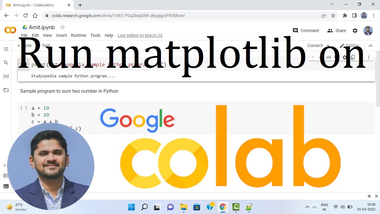 How to setup and run Matplotlib on Google Colab | 2022