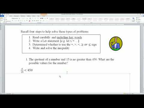 Inequality Thanksgiving Break Packet Solution