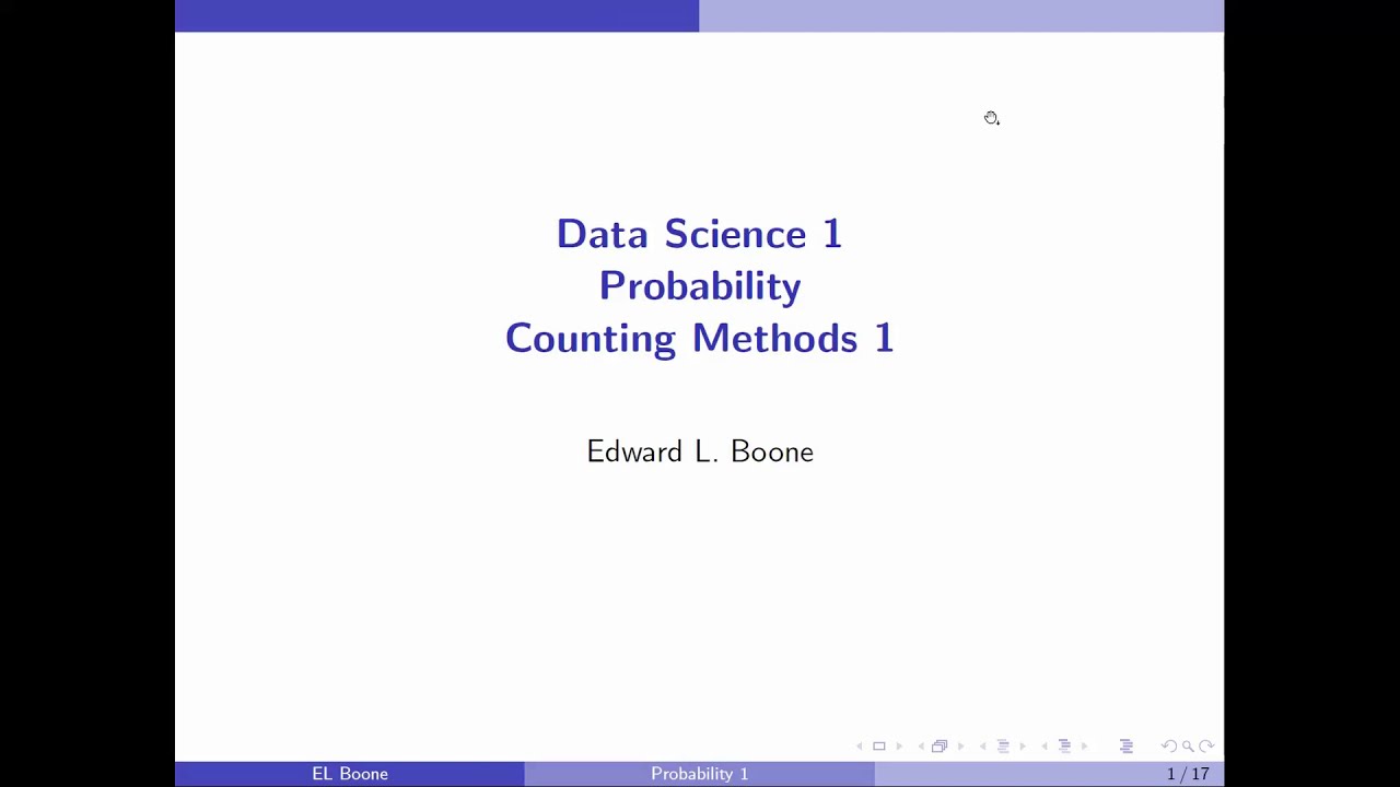 Data Science 1 - Probability 10 - Counting Methods 1