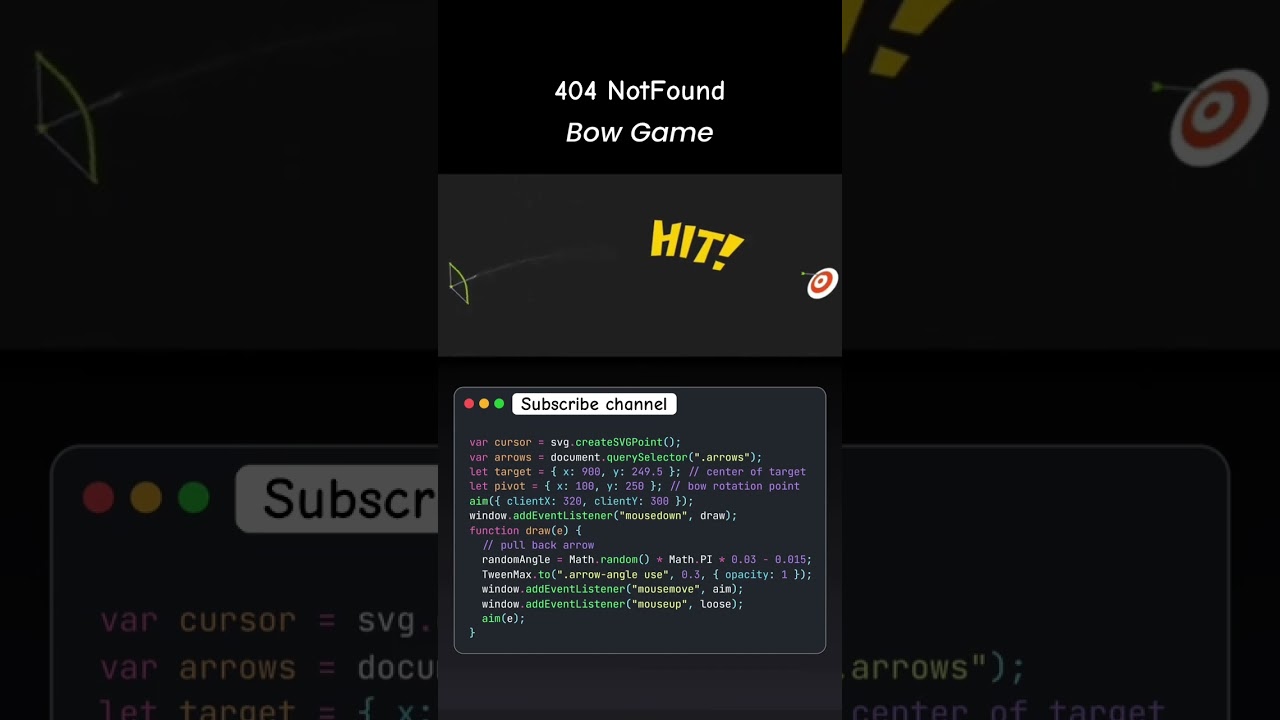 Bow Game #coding #python #javascript #code #developer #codes #animation #js #games #programming