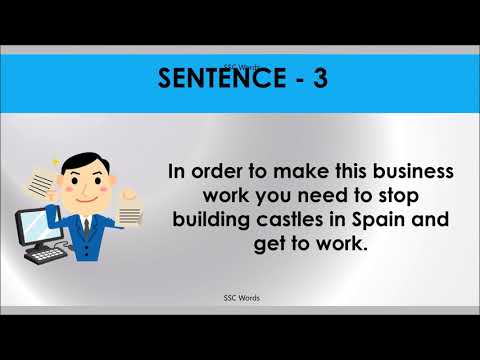 CASTLES IN THE AIR Idiom 1000 # Meaning and five sentences # SSC Words