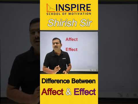 Difference Between Affect and Effect????