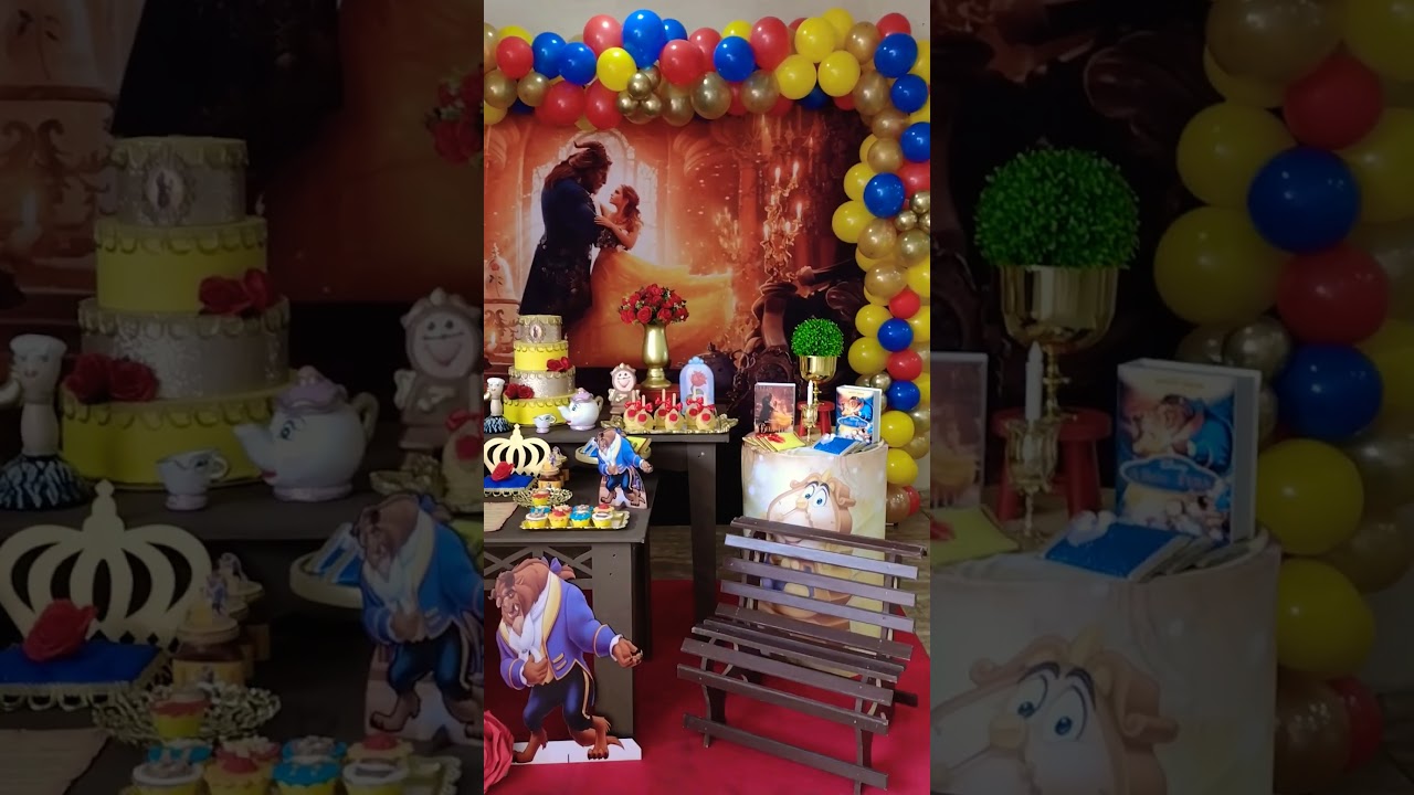 Decoração A Bela e a Fera #shorts #aniversario #inspiration #reels #abelaeafera