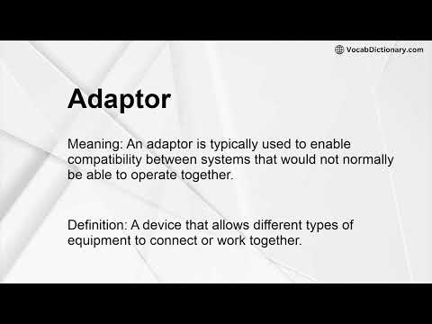 Adaptor Meaning
