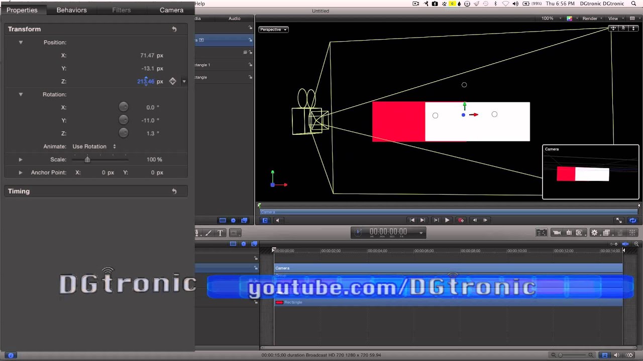 Apple Motion 5 tutorial : Camera tool