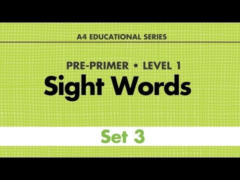 Sight Words - Pre-Primer Set 3