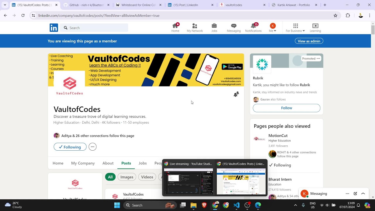 VaultofCodes Live Session July