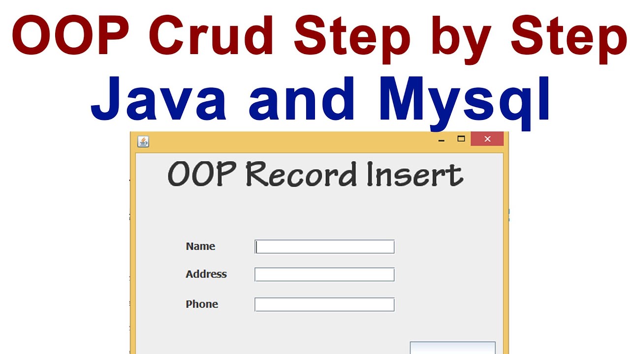 OOP Crud using java mysql