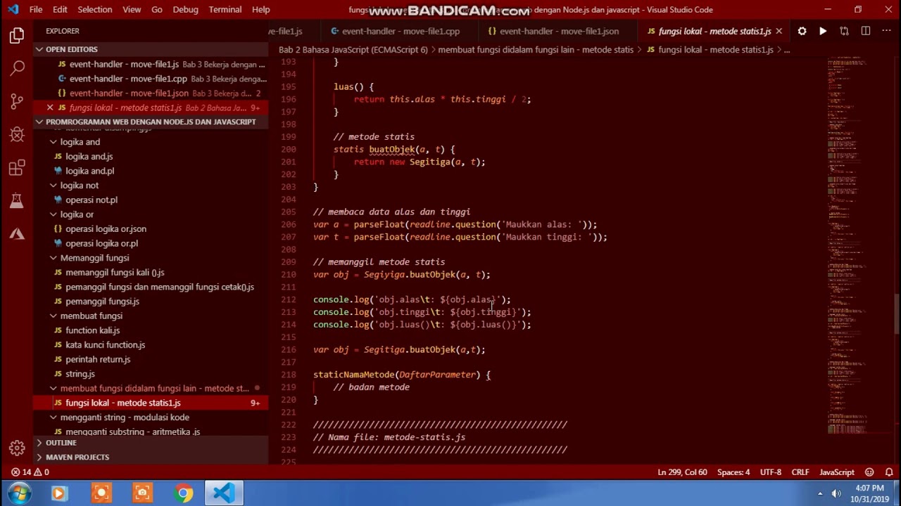 pemrograman web dengan node.js dan javascript