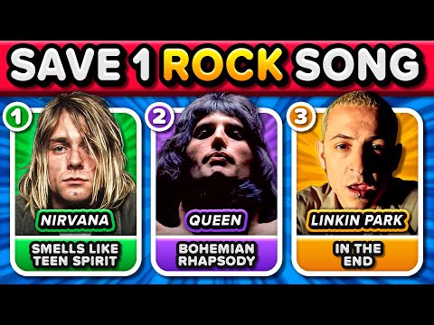 SAVE 1 ROCK SONG: The Best ROCK Bands of All Time 🎸 | Music Quiz