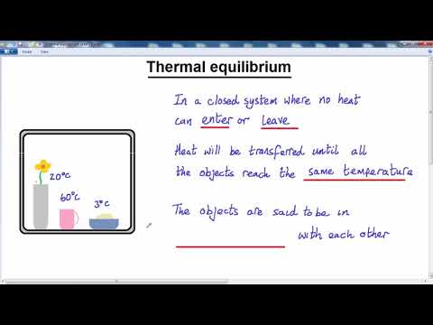 GCSE PHYSICS - HEAT -  LESSON  3 -  thermal equilibrium