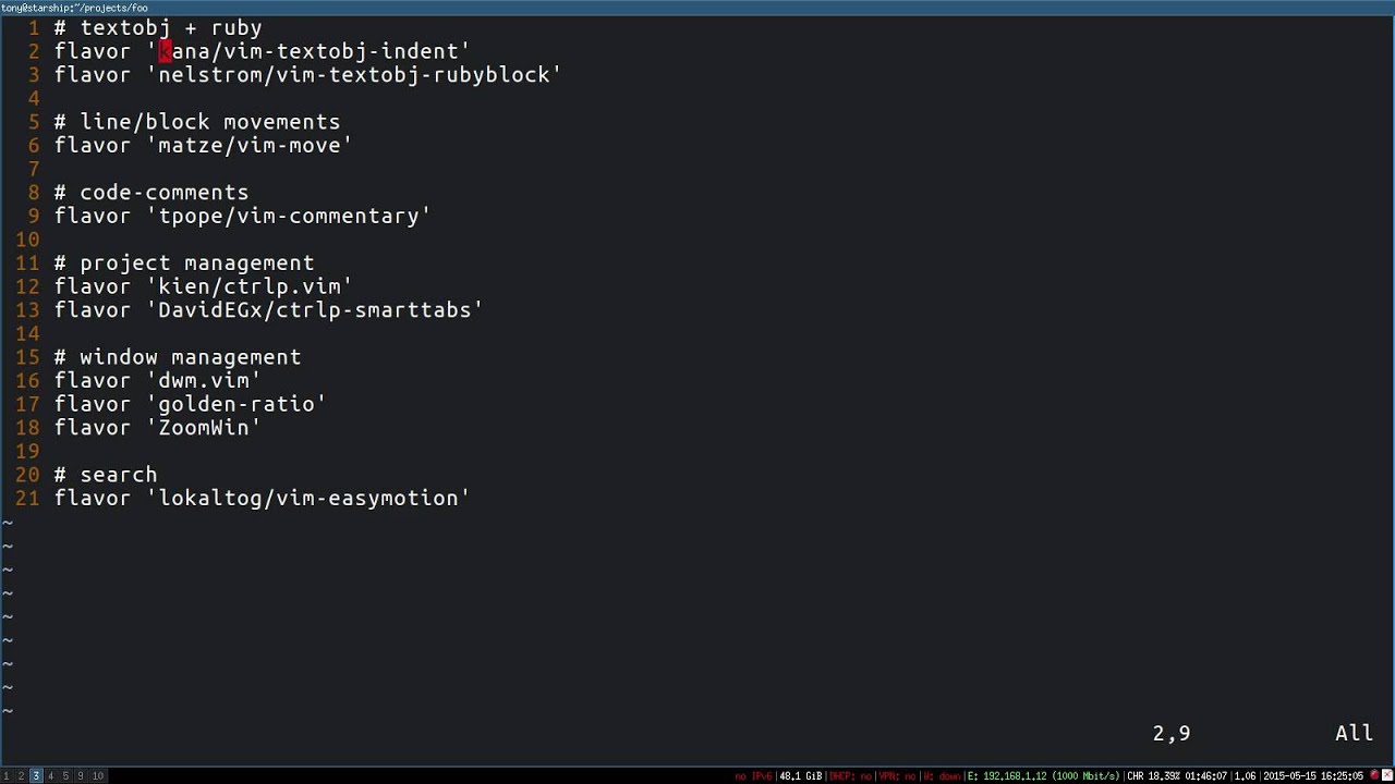 vim-flavor: Versioned vim plugins with your project