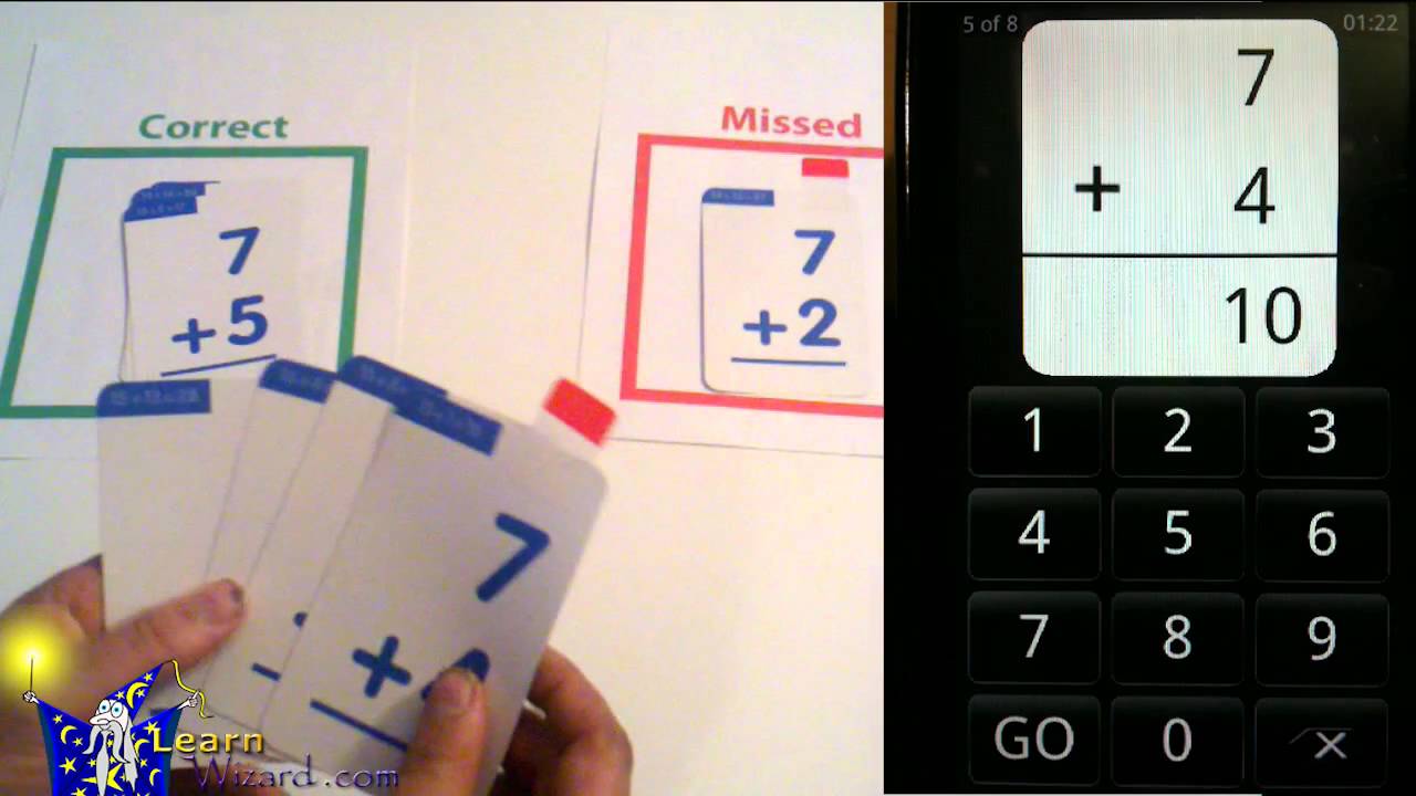 Learnwizard Math Flashcard demonstration for android
